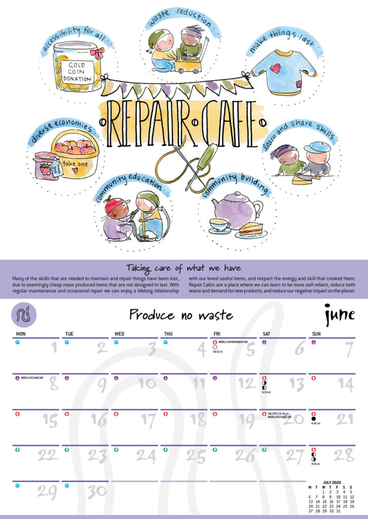 2020 Permaculture Calendar - with moon planting guide