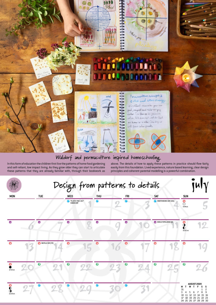 2020 Permaculture Calendar - with moon planting guide